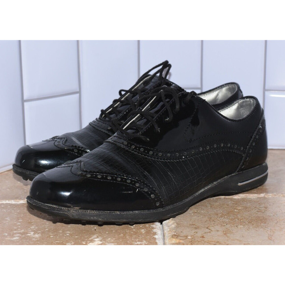 FootJoy | Shoes | Footjoy Fj Tailored Spike Less Wingtip Croc Patent ...